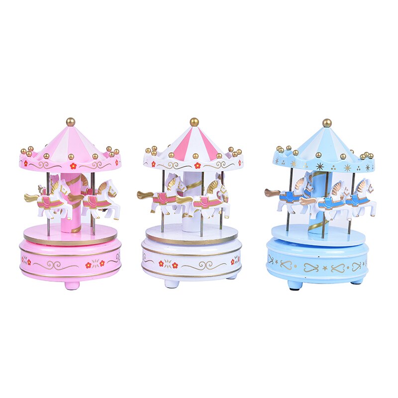 3Color Wooden Merry-Go-Round Carousel Music Box fo... – Vicedeal