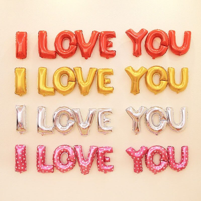 16Inch I LOVE YOU Foil Balloons Set Wedding Decora... – Grandado