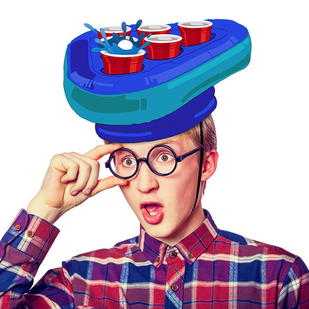 Pong Hat Game Set Inflatable Pong Game Set Beer Ha... – Grandado
