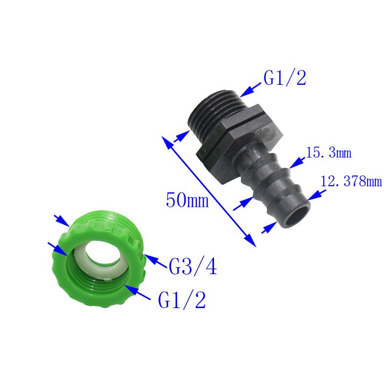 Irrigation hose male Thread 1/2 to 16mm hose barb ... – Grandado