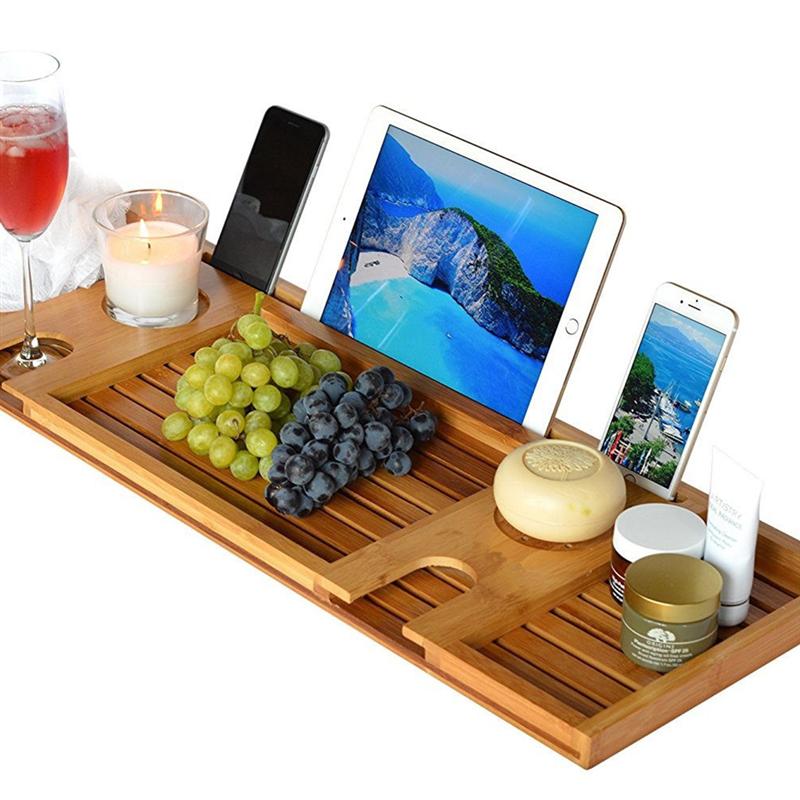 Bath Bridge Bamboo Storage Rack Shelf Tablet Holde... – Vicedeal