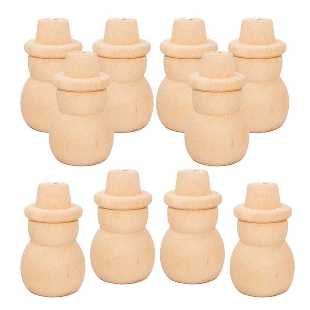 10Pcs Natural Unfinished Wooden Peg Doll Bodies Sh... – Grandado