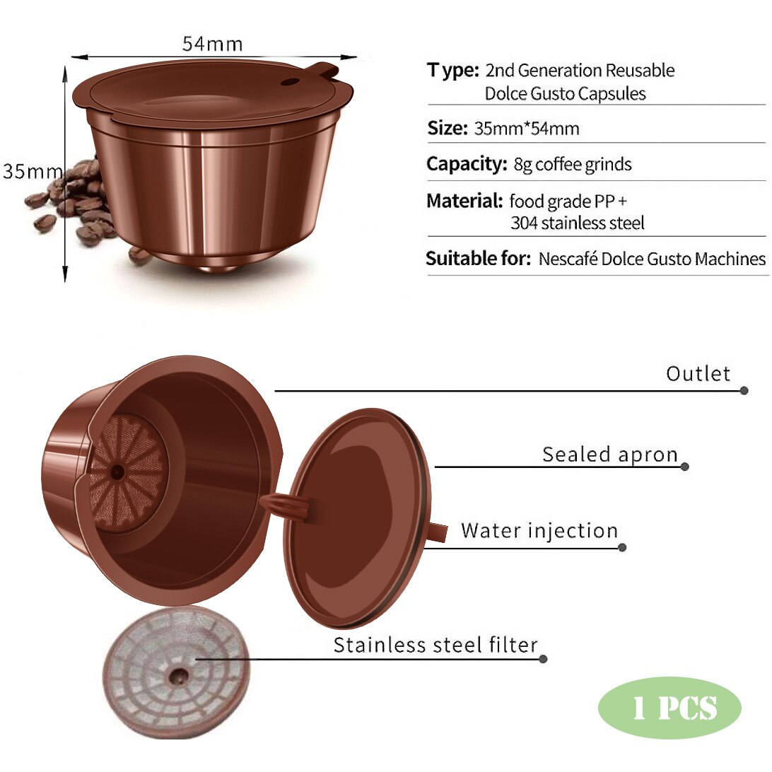 Fit Voor Dolce Gusto Koffie Filter Cup Herbruikbar... – Vicedeal