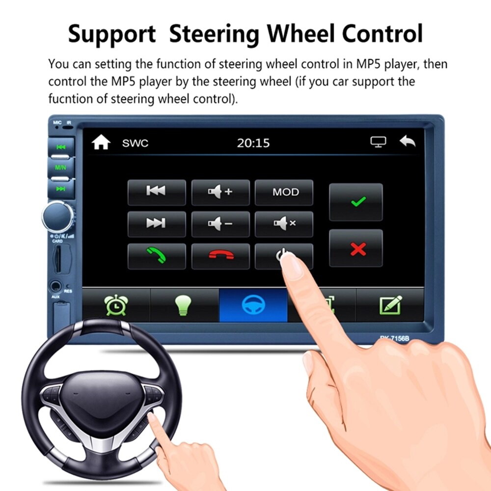 7156B Car MP5 HD 7inch Touch Screen 2Din Bluetooth... – Vicedeal