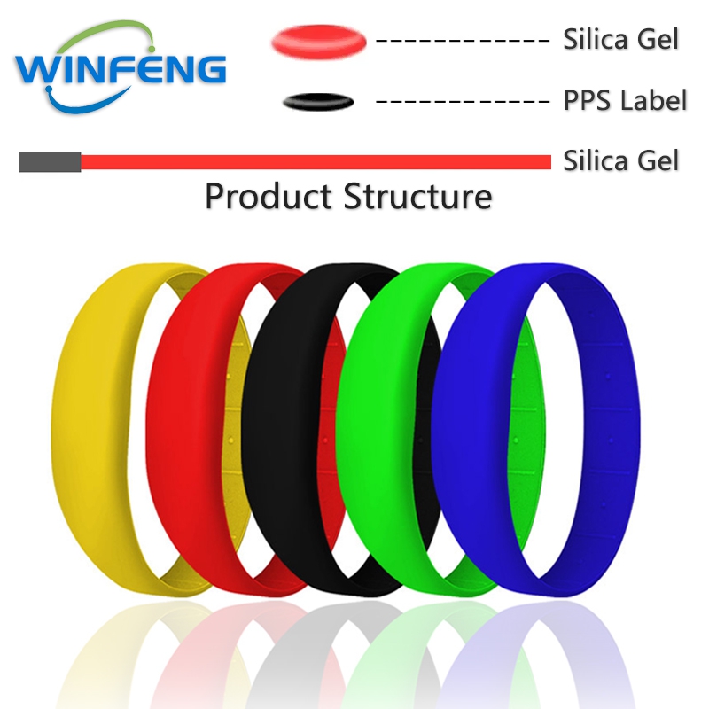 13.56MHZ RFID Silicone Wristband Bracelet Waterpro... – Grandado