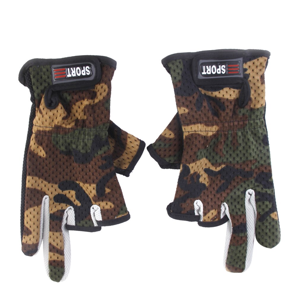 3 Low Cut Fingers Fishing Gloves, Sun Protection G... – Grandado