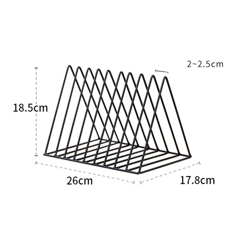 Black Bookshelf iron Geometry Newspapers and Magaz... – Grandado