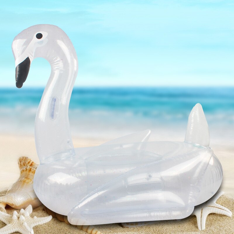 Transparent Sequins Swan Pool Float Inflatable Swi... – Grandado