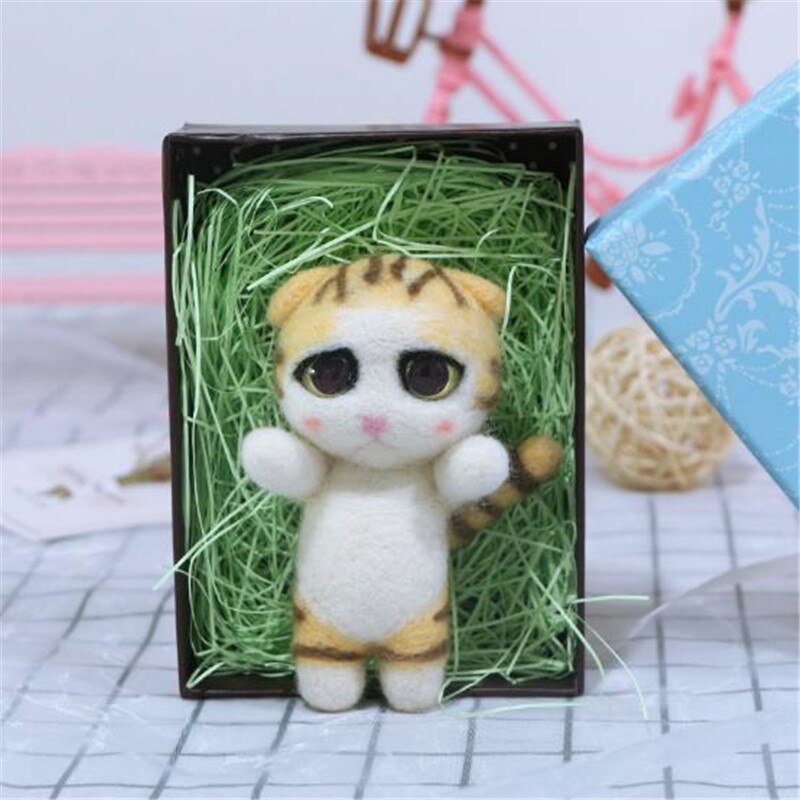 Picture frame cat Kits DIY Wool Felt Nonwovens Adu... – Grandado