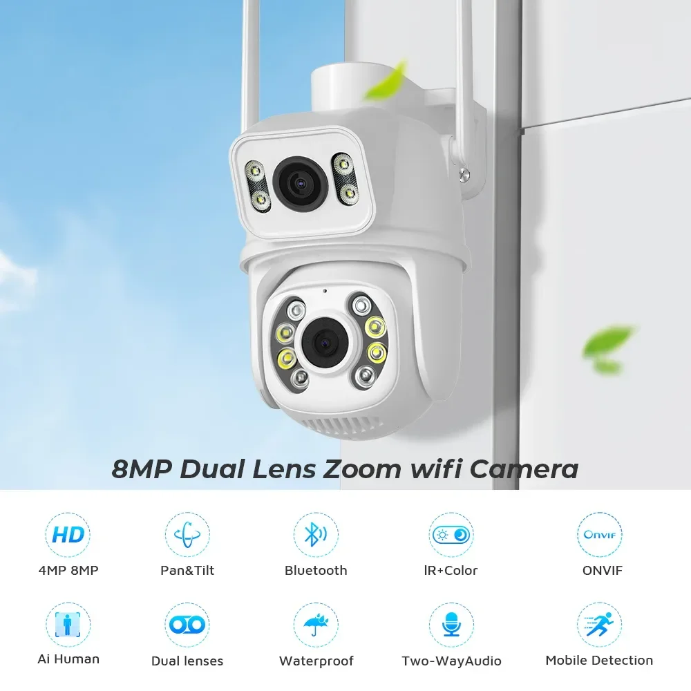 BESDER 8MP 4K PTZ Wifi Camera with Dual Lens Dual ... – Vicedeal