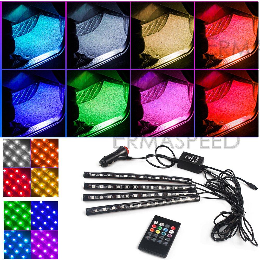 Motorcycle LED Atmosphere Light Neon Strip RGB Rem... – Vicedeal