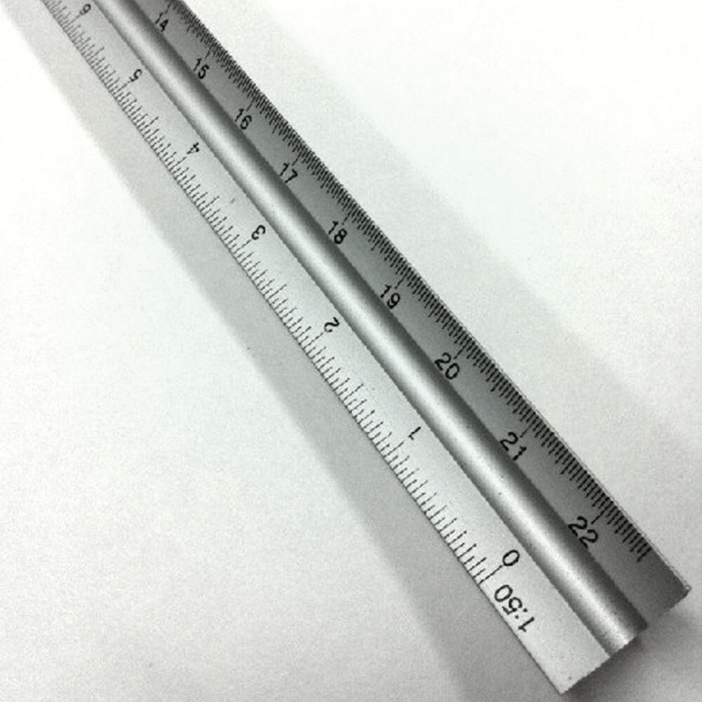 30cm Clear Ruler Accurate Triangle Scale Silver En... – Grandado