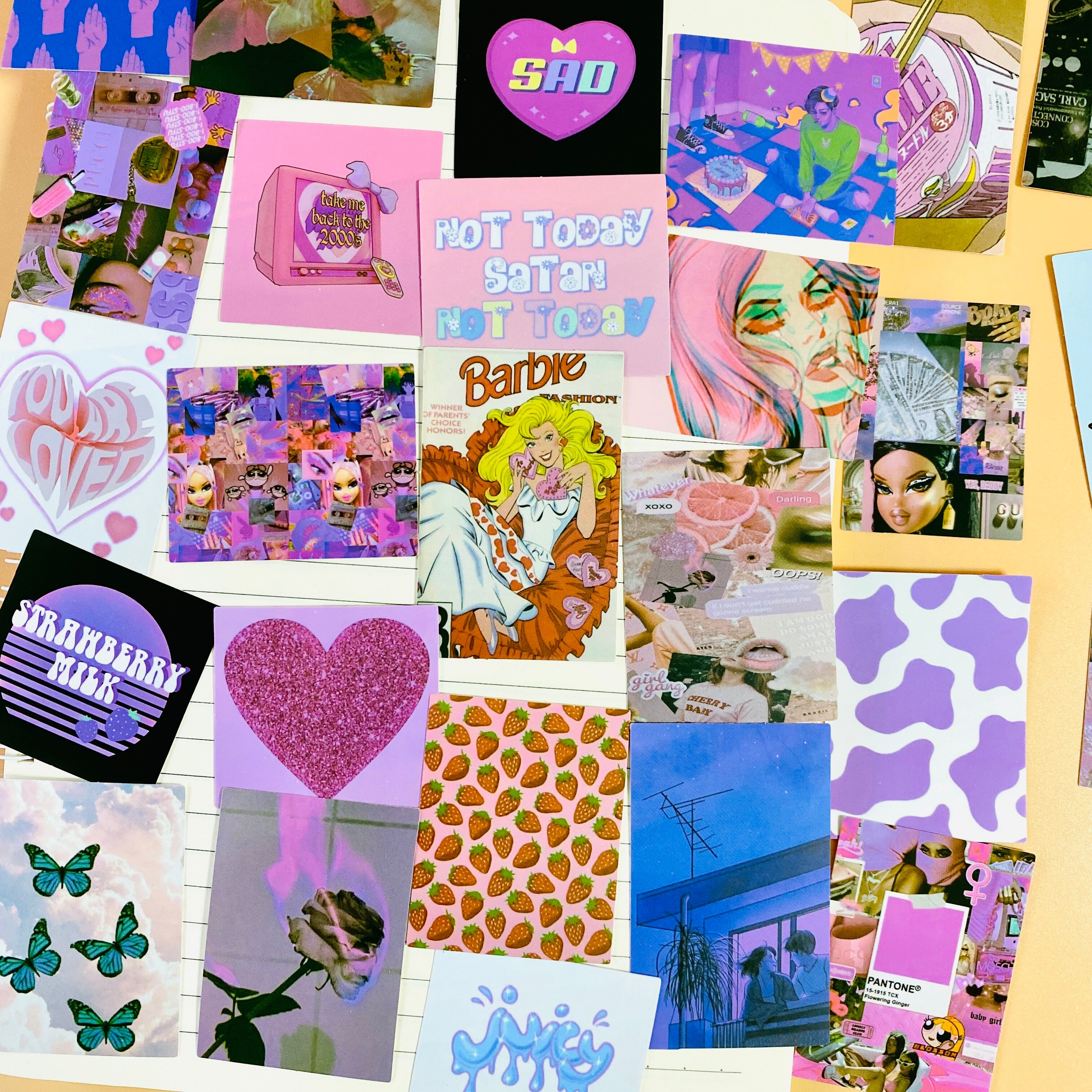 50PCS INS Pink Magazine Sticker DIY Scrapbooking J... – Grandado