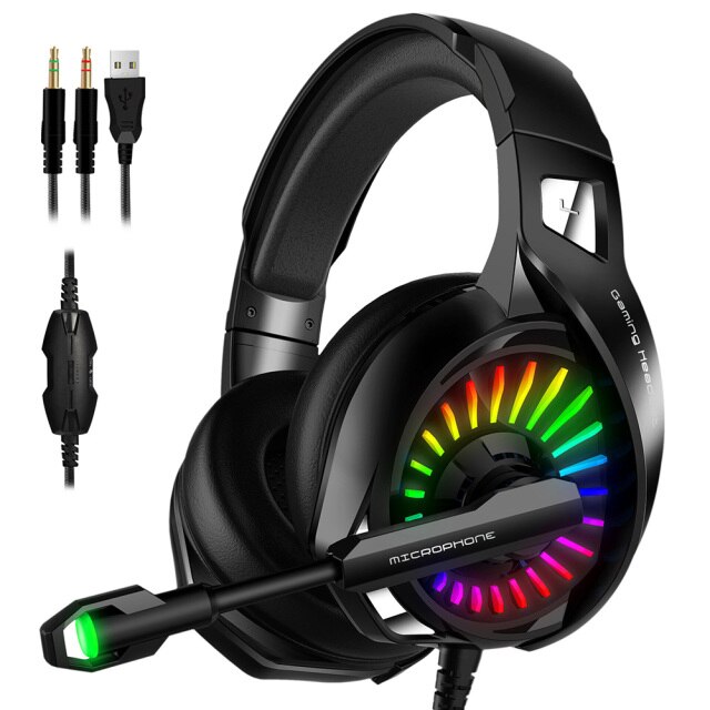 Gaming Headset with Microphone Color-Changing Ster... – Grandado