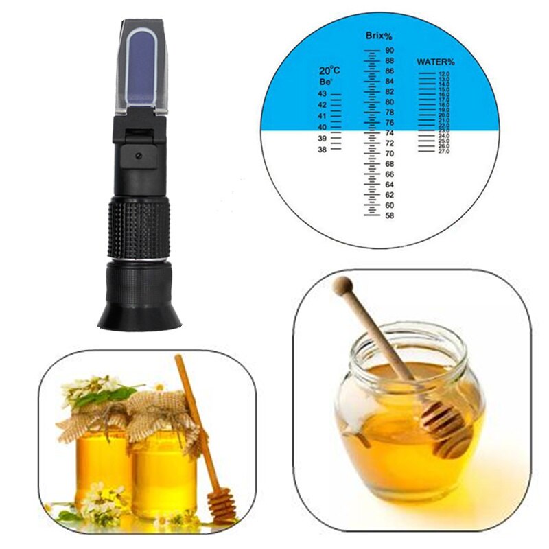 Handheld brix Honey Refractometer brix 58~92% LED ... – Grandado