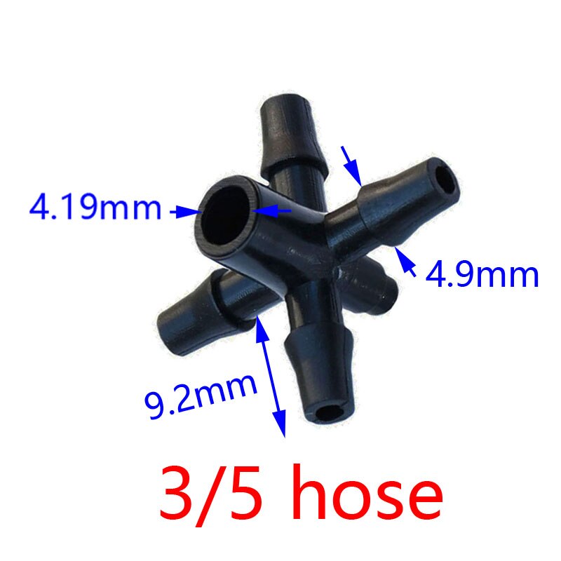 Drip irrigation 4-way connector cross water splitt... – Grandado