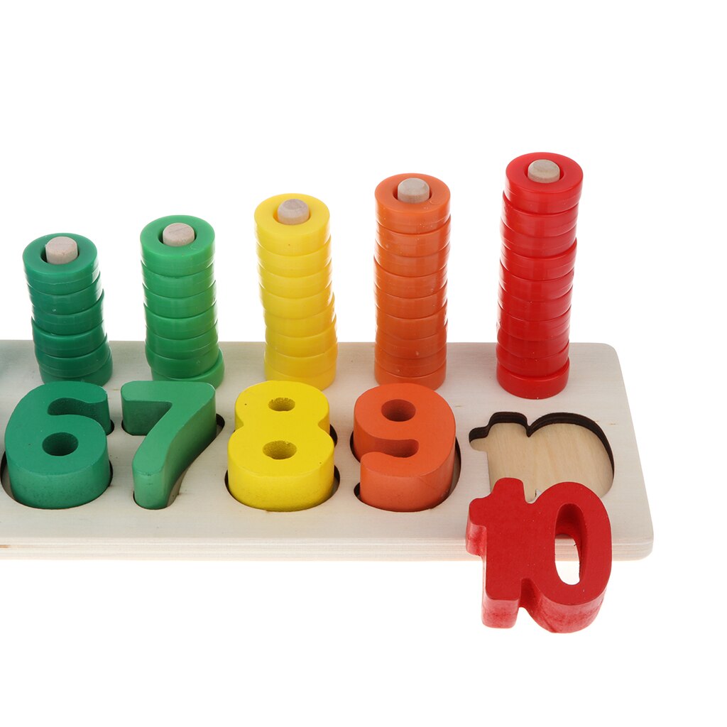 Wooden Colorful Math Counting Stacker Color Sorter... – Grandado