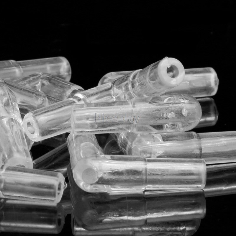 10Pcs 2 Way Clear Connector Elbow Tube Air Valves Fitting Aquarium Fish ...