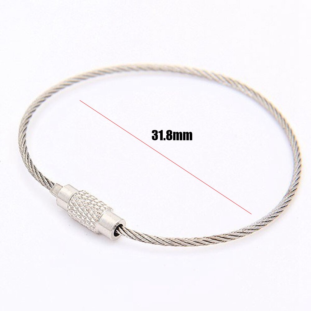 10PCS Stainless Steel Wire Keychain Cable Rope Key... – Vicedeal