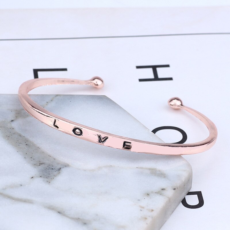 Bangles love kpop adjustable nomination cadeau fem... – Grandado