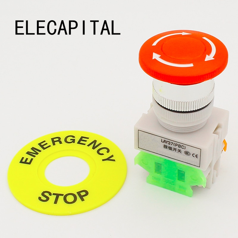 LHLL- Red Mushroom Cap 1NO 1NC DPST Emergency Stop... – Vicedeal