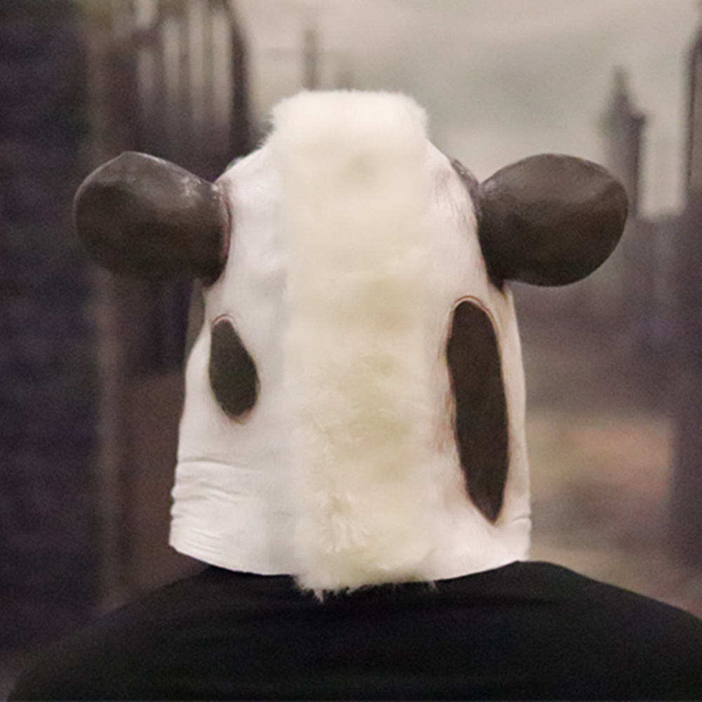 Halloween scary cow mask animal latex party fun fu... – Grandado