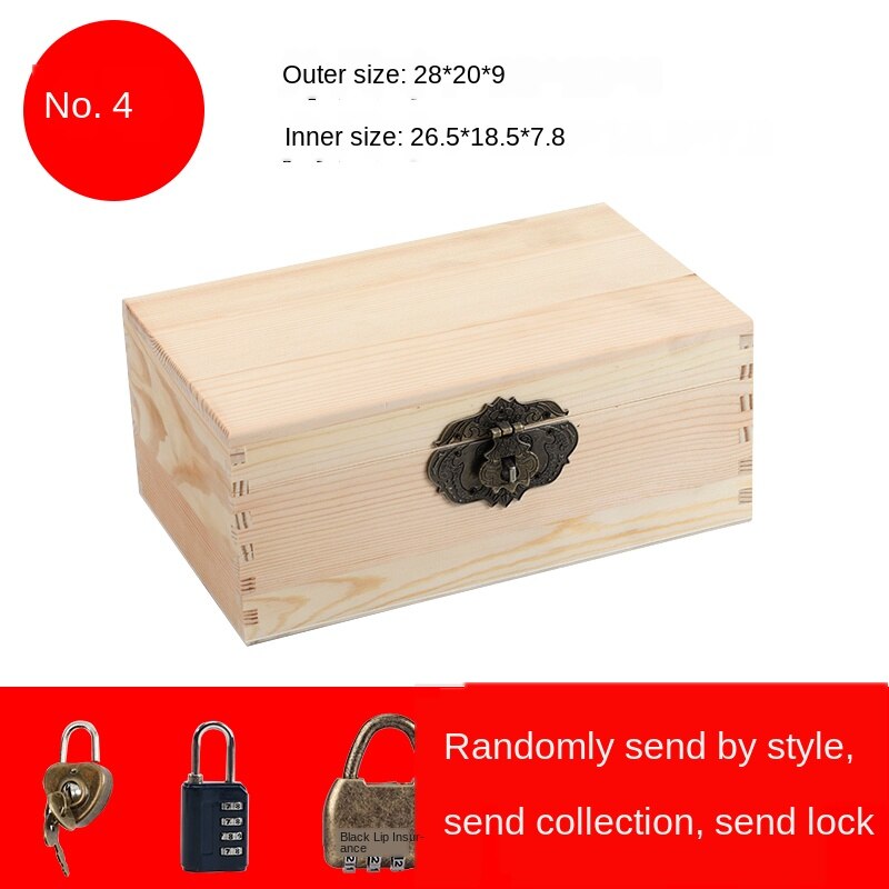 Wooden storage box wood color scottish pine rectan... – Grandado