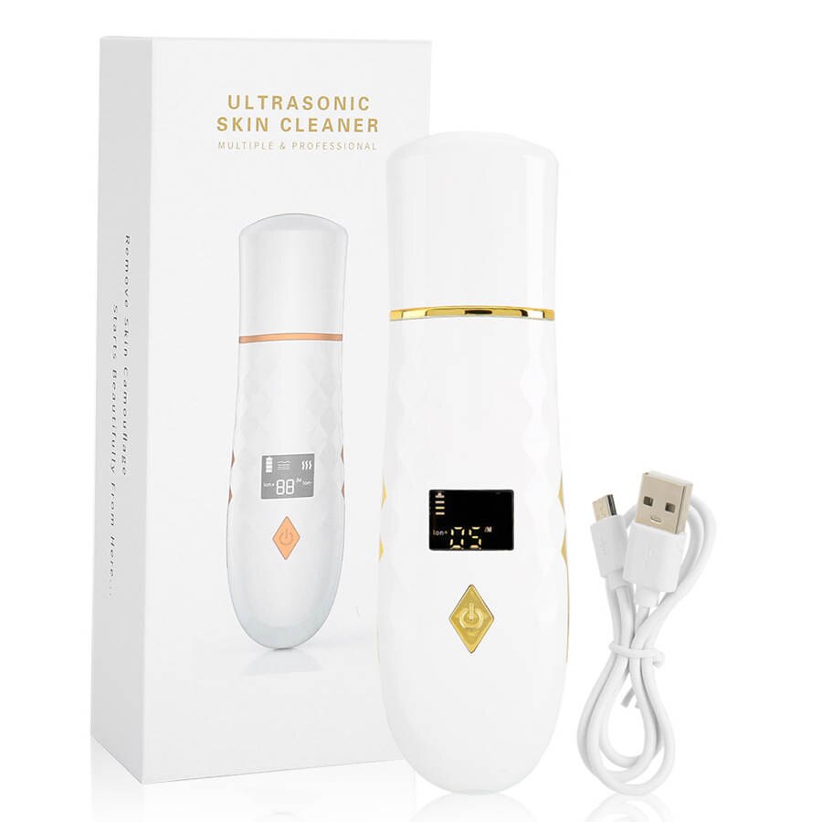 Skin Scrubber Ultrasonic Ion Face Machine EMS Skin... – Grandado