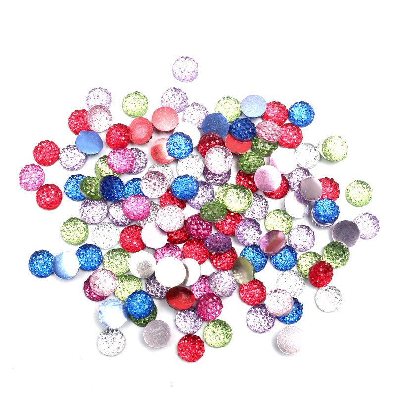 300Pcs Mixed Round Resin Decoration Craft Flatback... – Grandado