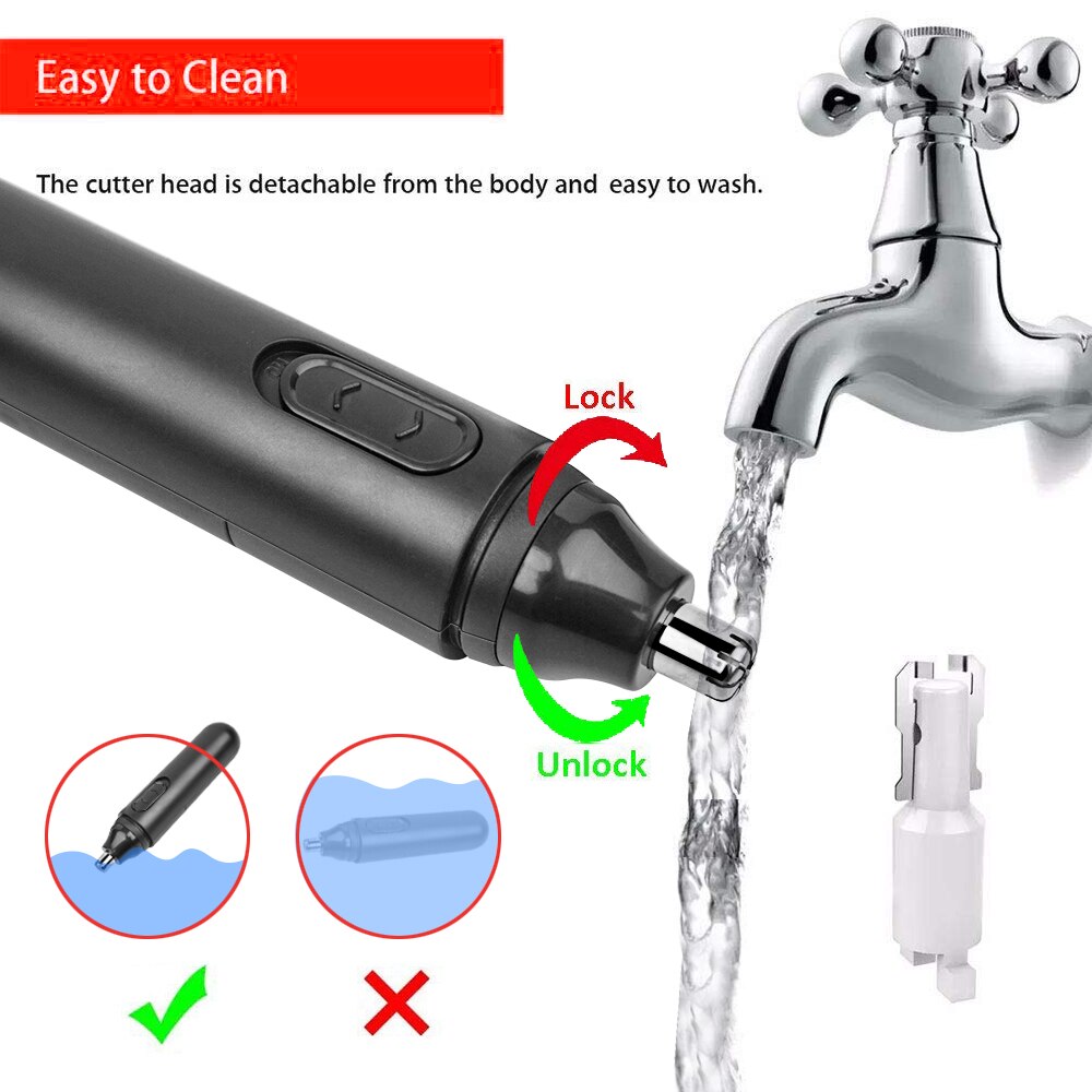 Painless Electric Ear Nose Hair Remover Trimmer fo... – Grandado