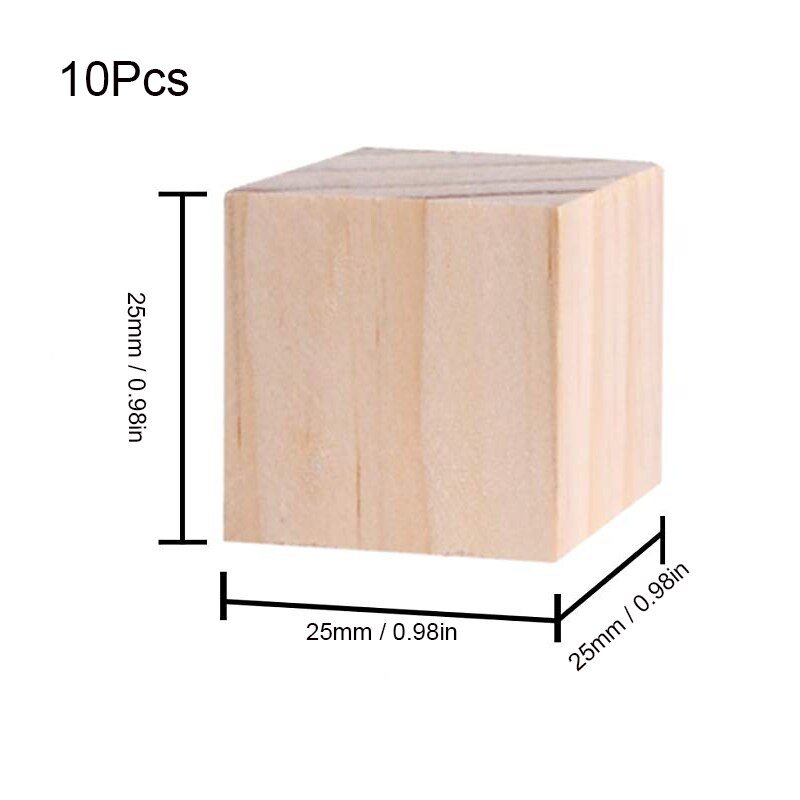 15/20/25MM Small Wooden Cubes Unfinished Wood Blan... – Grandado