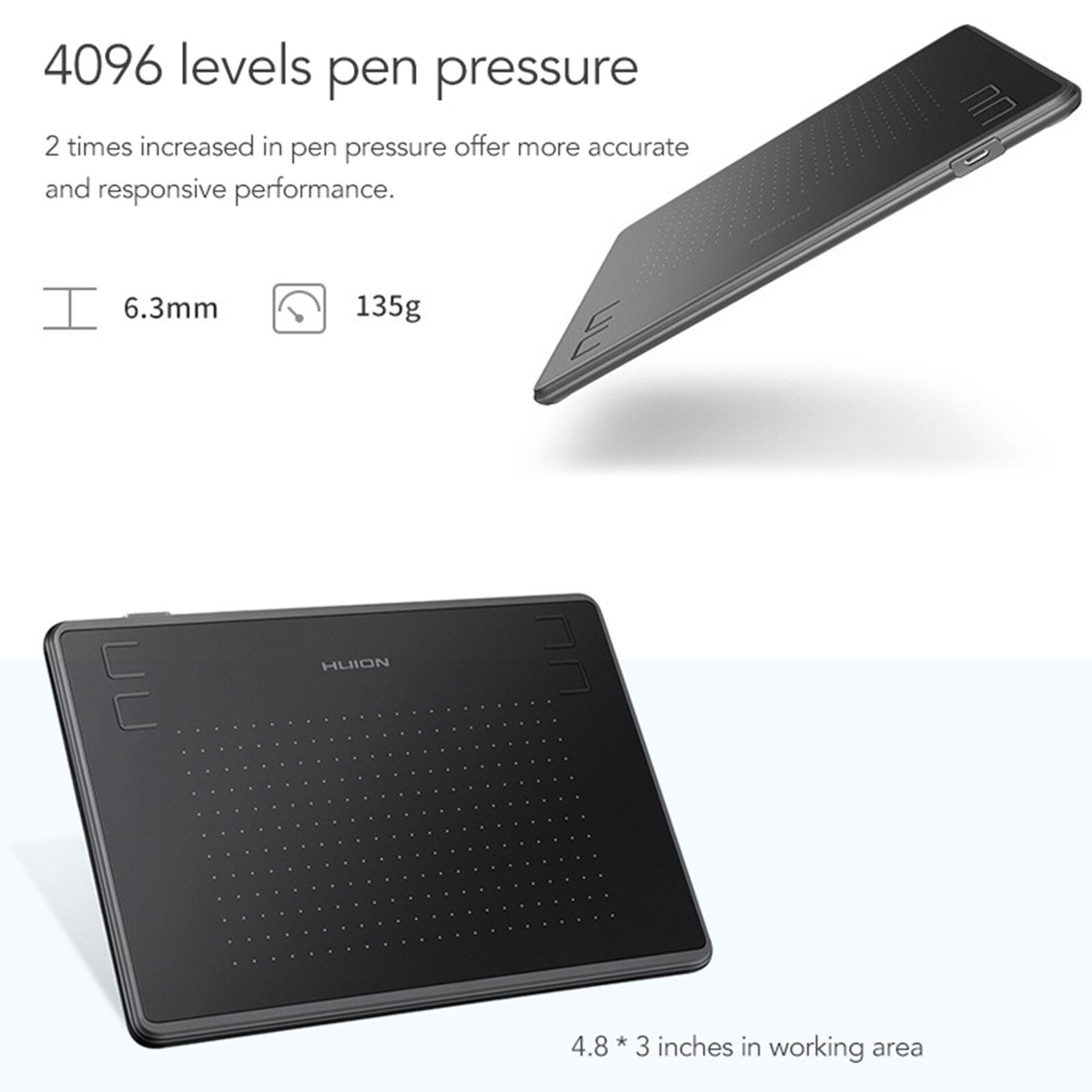 HUION H430P Graphics Drawing Tablet Micro USB Sign... – Grandado
