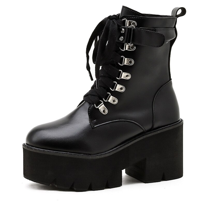 Gdgydh Ankle Strap Belt Women Gothic Ankle Boots Z... – Vicedeal