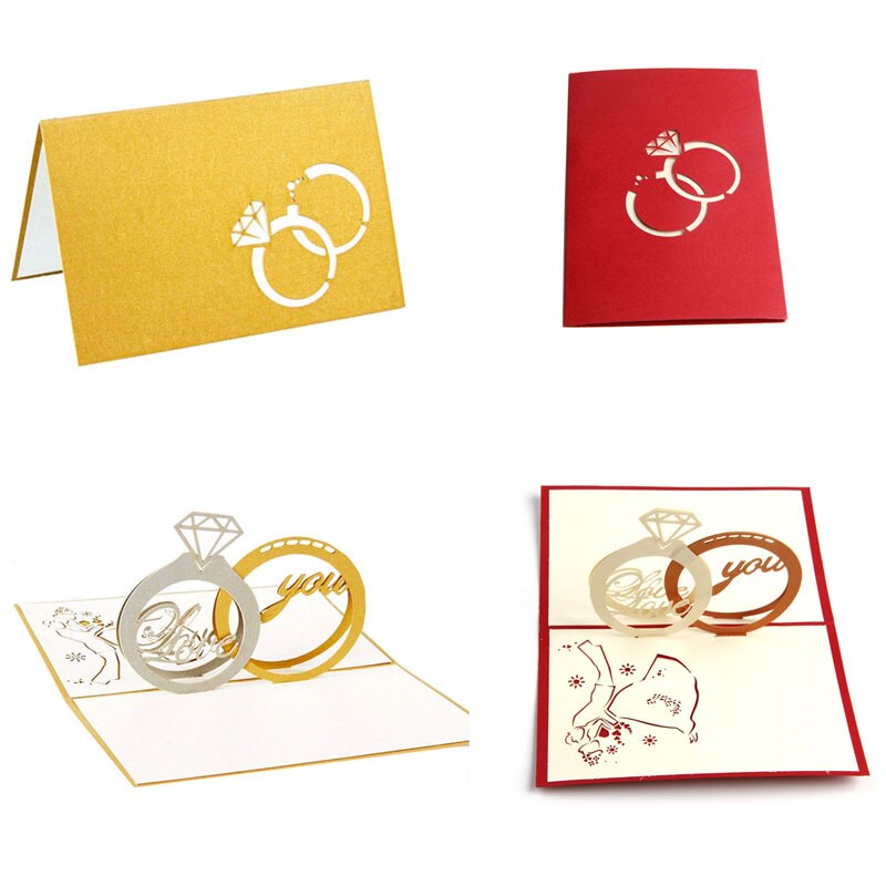 3D Up Greeting Cards Diamond Ring Valentine Annive... – Grandado