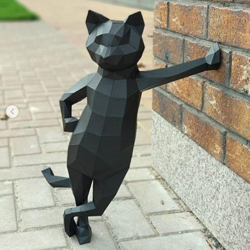 Ins 3D Paper Model Animal Cat Papercrafts Home Dec... – Grandado