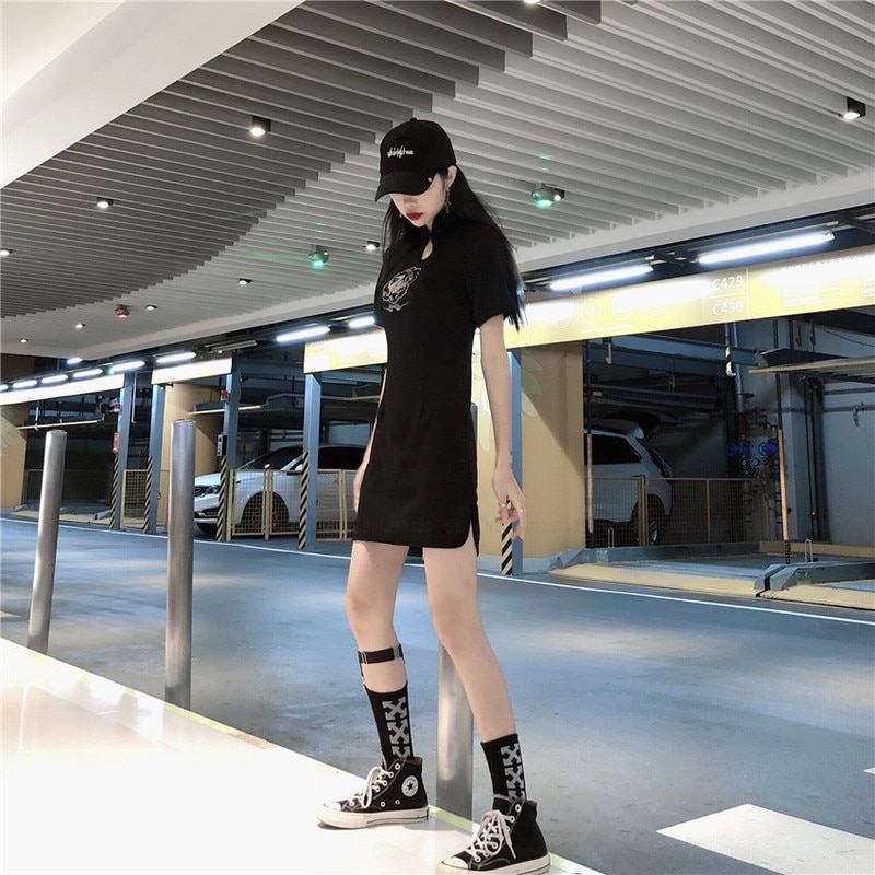 Women Gothic Punk Cheongsam Chinese Style Embroide... – Vicedeal