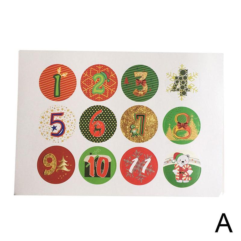 Number Paper Stickers Merry Christmas Stickers Adv... – Grandado
