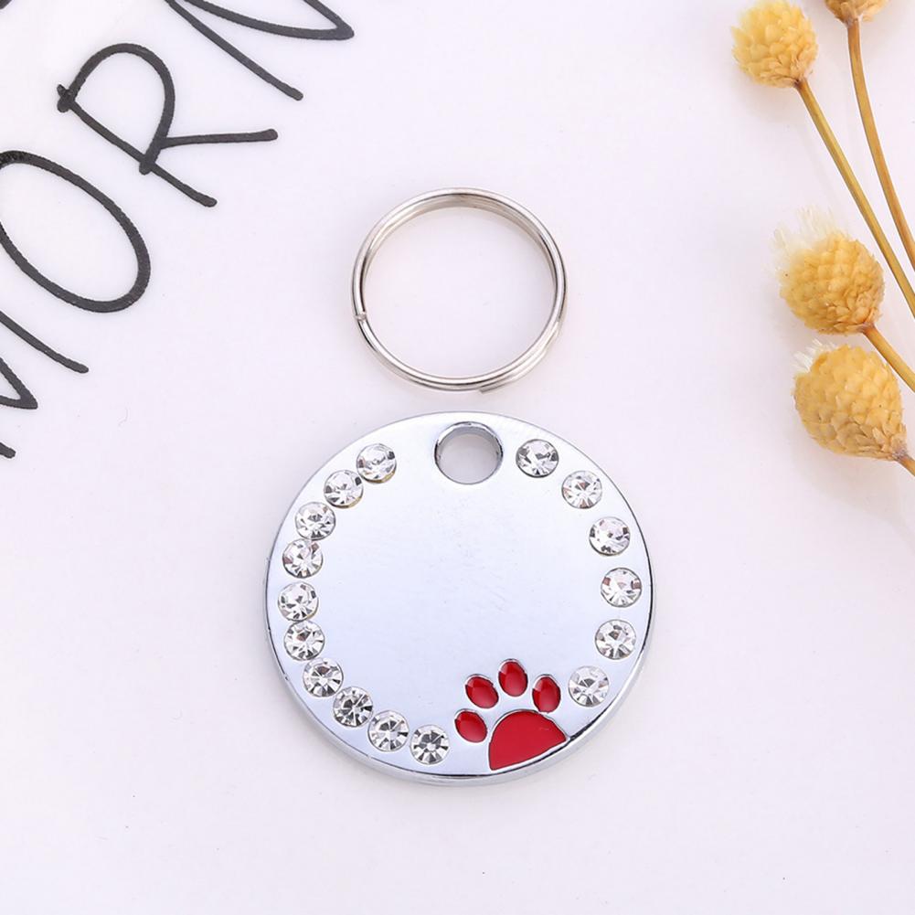Duurzaam Dog Tag Ingelegd Rhinestone Anti-verloren... – Grandado
