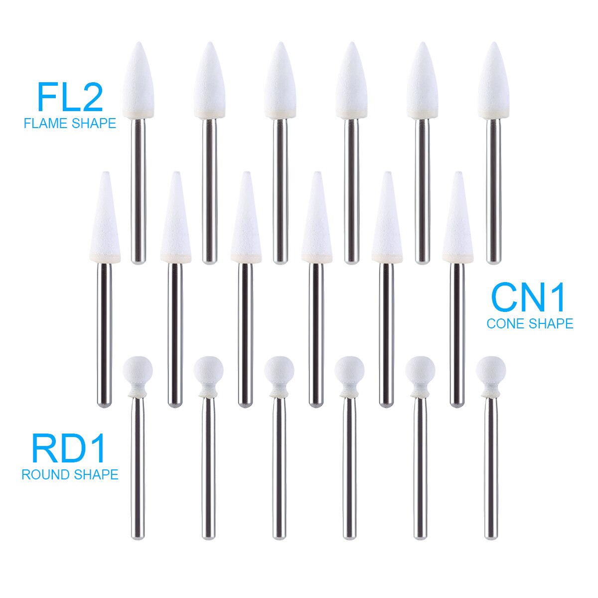 Dental Round White Stone Polishing FG Burs 12/Pk A... – Grandado