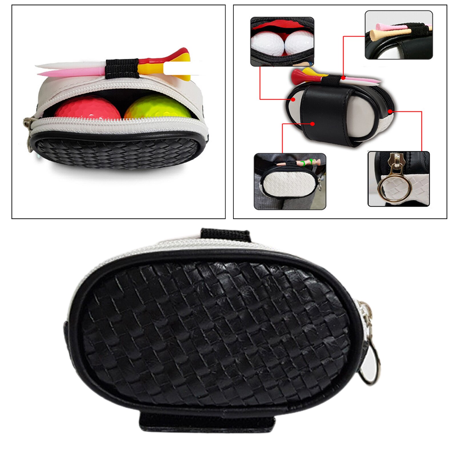 PU Golf Ball Storage Bag Balls Carry Pocket Organi... – Grandado