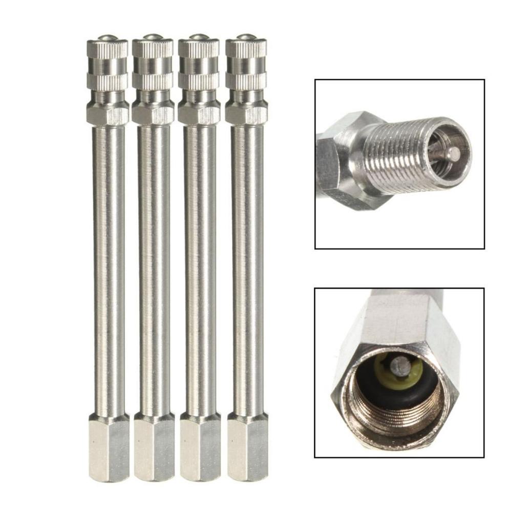 4 Pcs 103mm Car Tyre Valve Extension Hose Rod Twin Wheel Adaptors ...