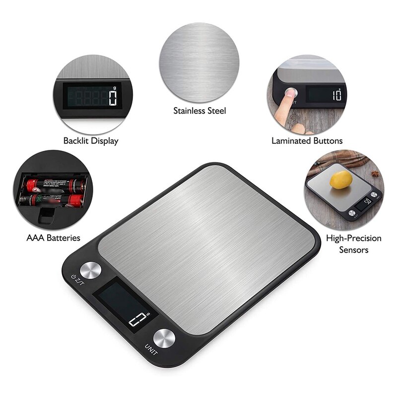 Digital Kitchen Scale, Max 5Kg Precise Scale for C... – Grandado