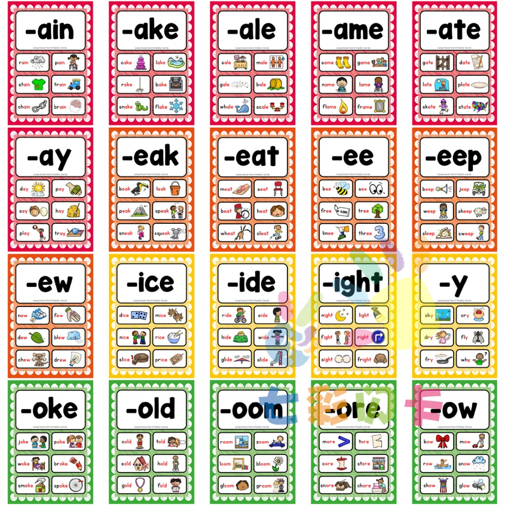 50Pcs/set English Phonics Root Pronunciation Rules... – Grandado