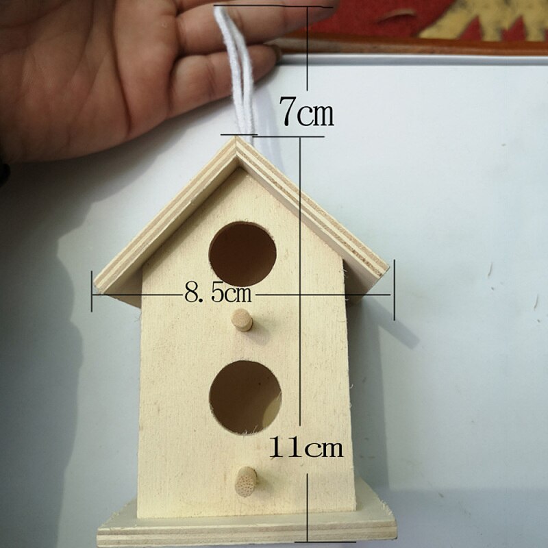 Wooden Bird House Nest Hanging DIY Homd Garden Cou... – Grandado