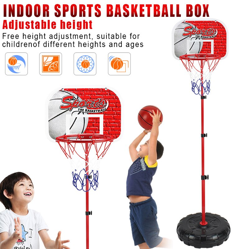 Children Basketball Hoop Set Height Adjustable Por... – Grandado