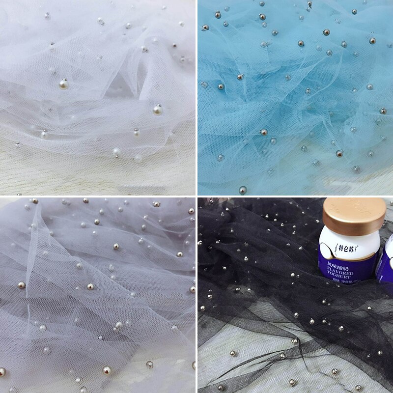 Beautiful Pearl Tulle Fabric DIY Handcraft Sewing ... – Grandado