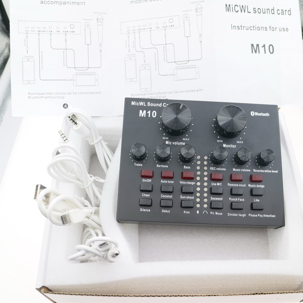 MiCWL Sound Card M10 Digital USB Audio Mixer For L... – Vicedeal