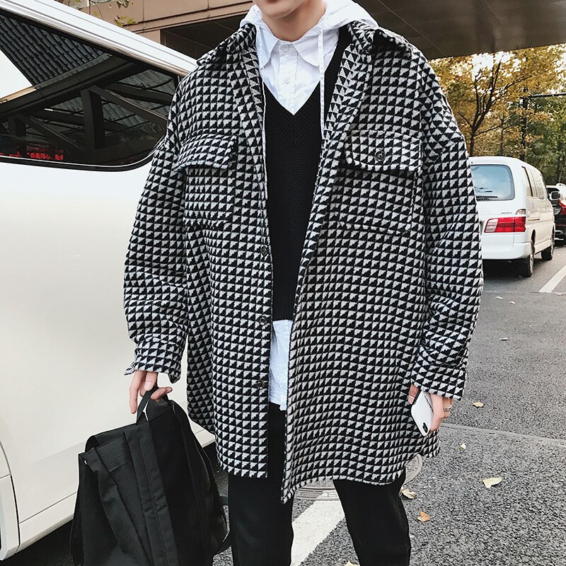 UYUK, Otoño/Invierno, abrigo de lana a cuadros par... – Vicedeal