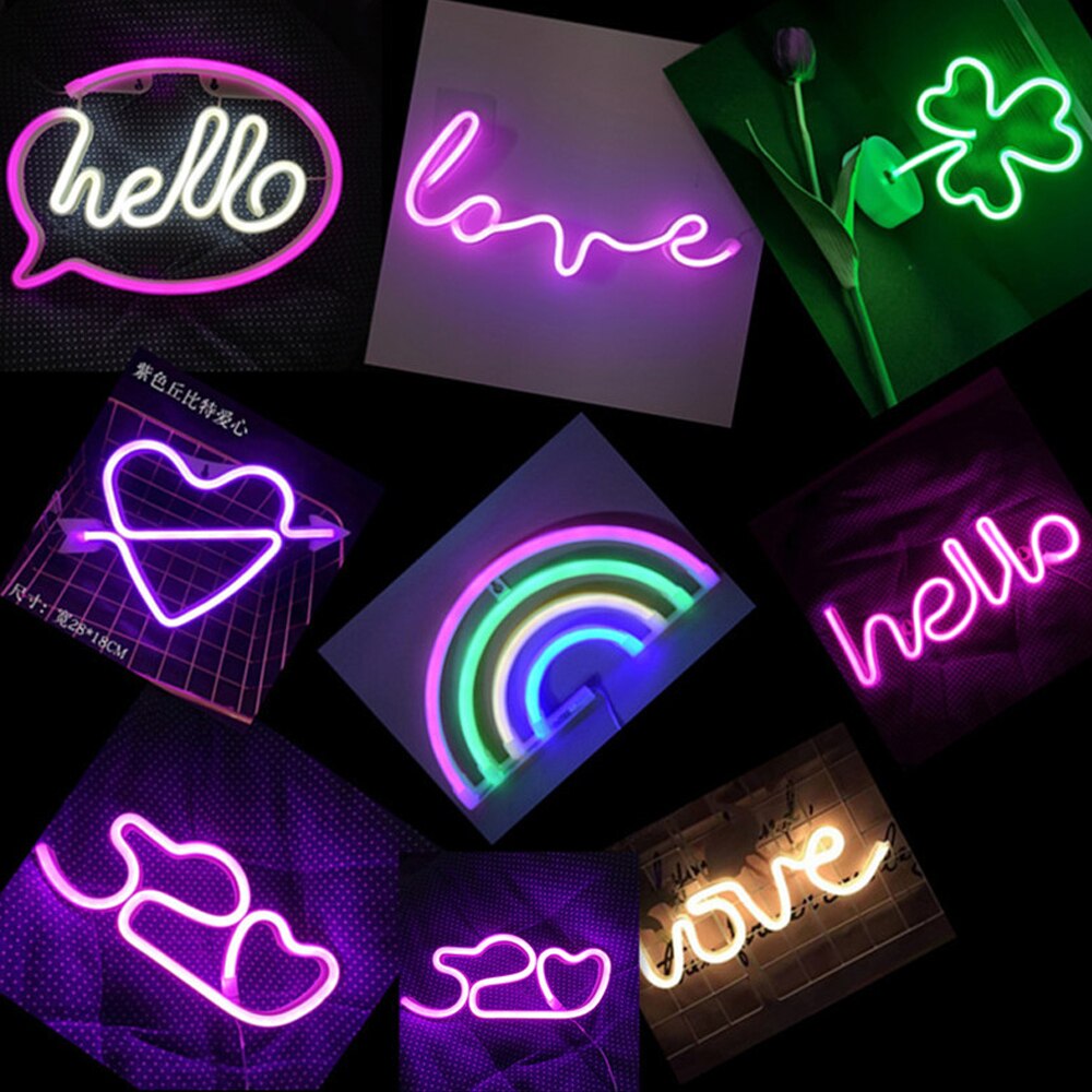 520 Liefde Hart Kleurrijke Led Neon Licht Usb Aang... – Vicedeal