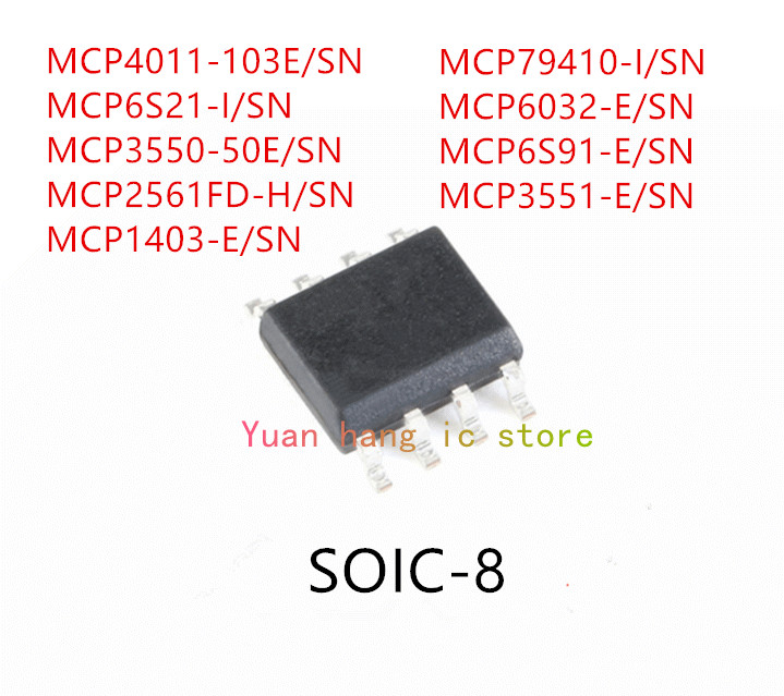 10Pcs MCP4011-103E/Sn MCP6S21-I/Sn MCP3550-50E/Sn ... – Vicedeal